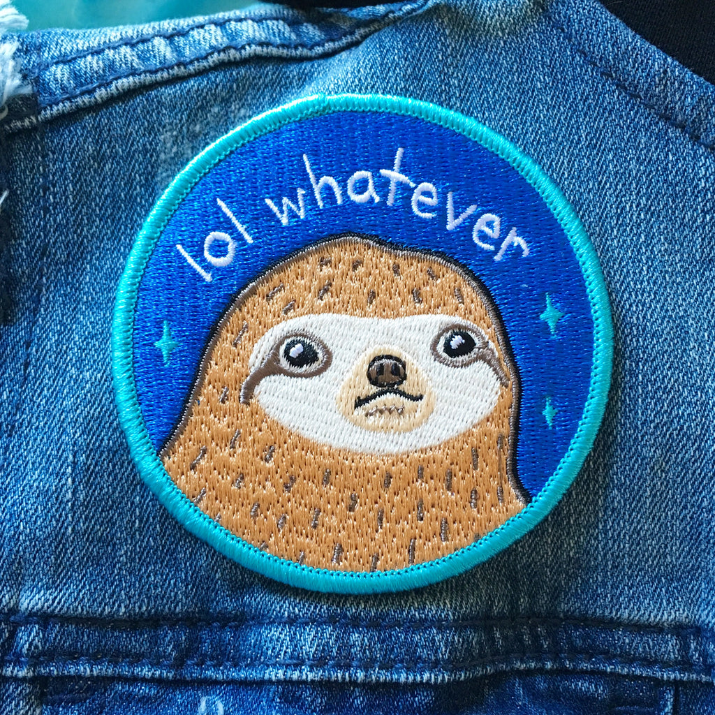 Lol Whatever Sloth 3" Iron-on Patch – Sparkle Collective