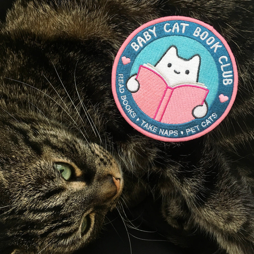 Baby Cat Book Club Iron-on Patch – Sparkle Collective