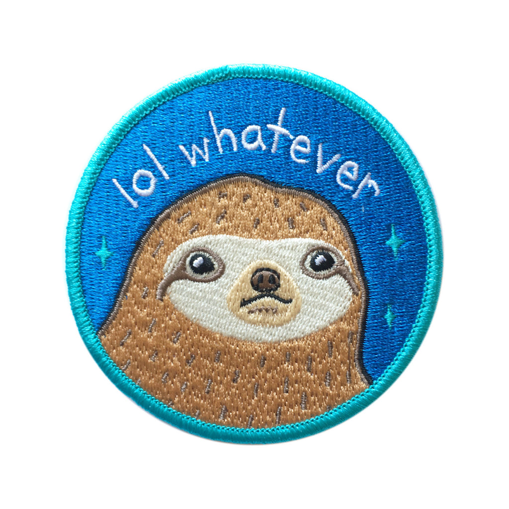 Lol Whatever Sloth 3" Iron-on Patch – Sparkle Collective